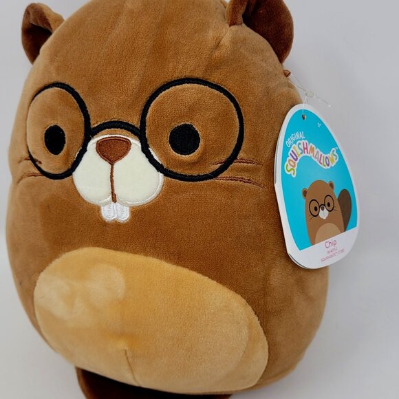 Squishmallows | Toys | Original Chip The Beaver Squishmallow Glasses ...